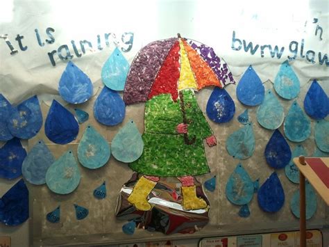 It Is Raining Display Classroom Display Rain Mae Hin Bwrw