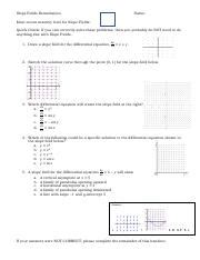 Understanding Slope Fields In Differential Equations Course Hero