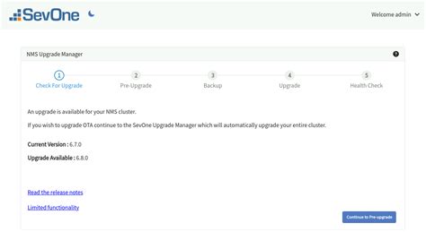 Sevone Nms Upgrade Process Guide