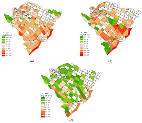 Map Of Differences Between Modeled Irrigation Requirements And Observed