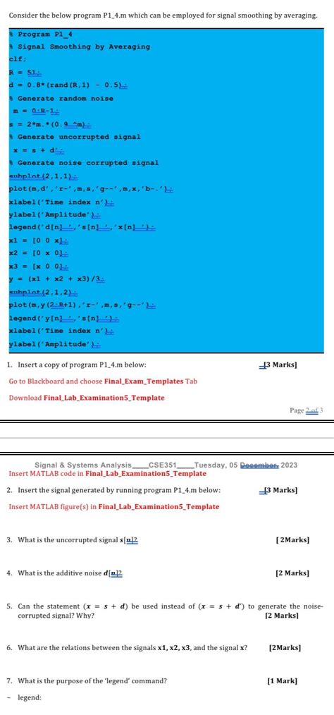 Solved A Question Exercises About Signals And Systems Chegg