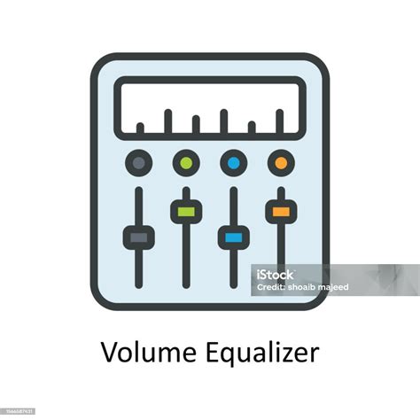볼륨 이퀄라이저 벡터 채우기 윤곽선 아이콘 디자인 그림입니다 네트워크 및 통신 흰색 배경에 기호 Eps 10 파일 과학에 대한 스톡 벡터 아트 및 기타 이미지 Istock