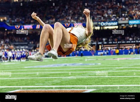 New Orleans La January 01 Texas Longhorns Cheerleaders Entertain
