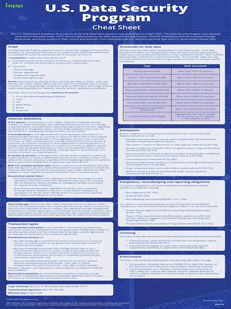 Us Data Security Program Overview Pdf Records Management Justice