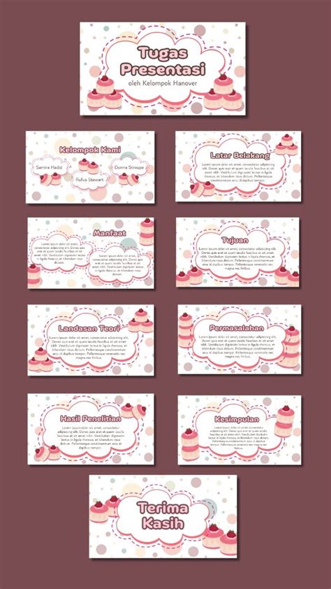 Pink Dan Cokelat Pastel Imut Penuh Warna Tugas Presentasi Presentasi Ide Presentasi Desain