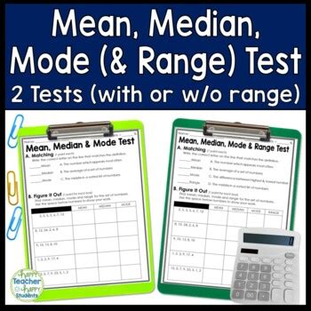 Mean Median Mode Range Test Test Options With Or W O Range