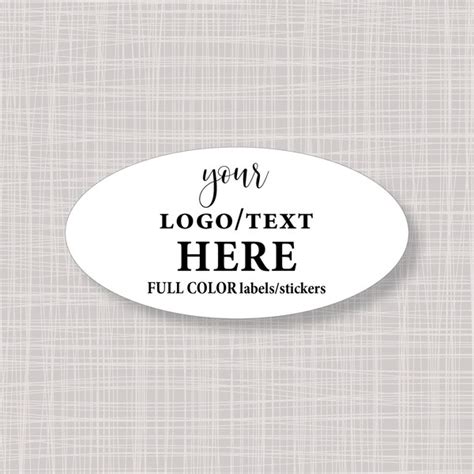 Custom Oval Stickers Etsy