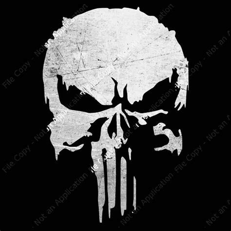 Punisher Skull Battle Worn Decal Sticker