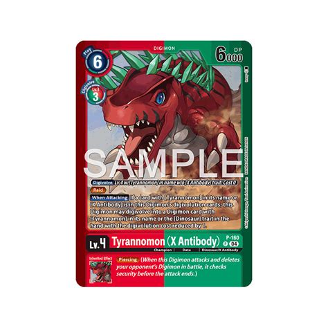 Digimontcglm 06p 160tyrannomonxantibodyalternativeartlimited