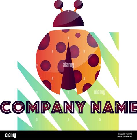 Ladybug Modern Logo Vector Design On A White Background Stock Vector