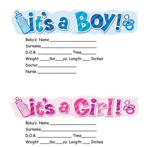 Hospital Crib Cards Etsy