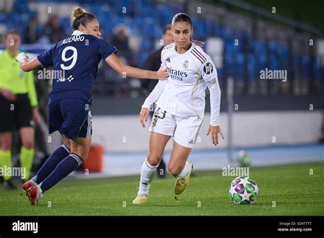 Real Madrid Cfs Maelle Lakrar R And Paris Fcs Lorena Azzaro During Womens Champions League