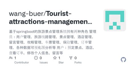 github wang buer tourist attractions management system based on