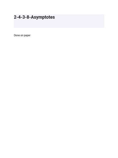 2 4 3 8 Asymptotes Pdf