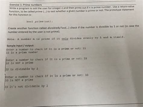solved exercise 1 prime numbers write a program to ask the