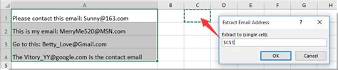 Quickly Extract Email Address From Text String In Excel