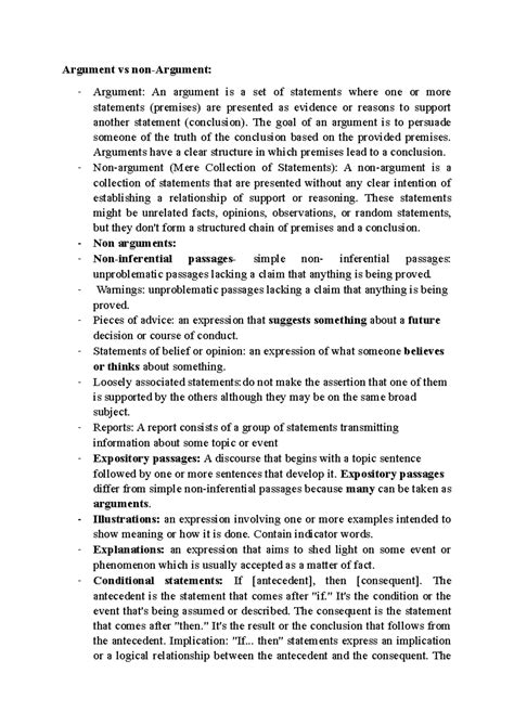 Formulas For Evalutaing Arguments Argument Vs Non Argument Argument