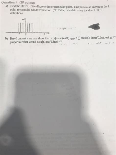 Solved Question Points Find The DTFT Of The Discrete Chegg