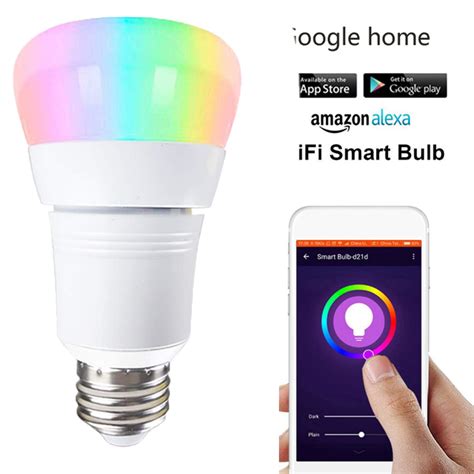 2019新款rgbw灯泡e27 E14 家用wifi智能灯泡手机远程控制wifi灯泡 阿里巴巴