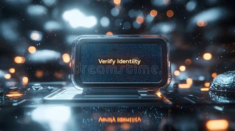 Digital Interface For Identity Verification Stock Illustration