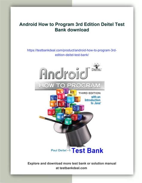 Android How To Program 3rd Edition Deitel Test Bank Pdf