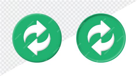 Premium Vector Add Recycle Recycling Icon In Circle Button 3d Refresh Repeat Symbol Web