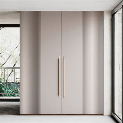 Распашные шкафы с фрезеровкой серого цвета в 2025 г Дизайн шкафа Дизайн домашнего интерьера