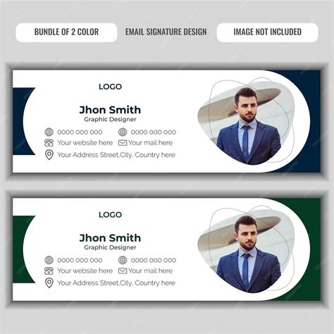 Premium Vector Email Signature Template Design Or Facebook Cover Page