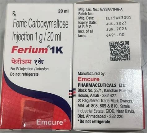 Ferium 1k Injection At ₹ 2800vial Rohini Sector 8 New Delhi Id
