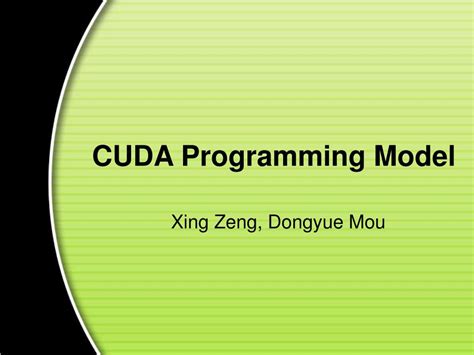 PPT CUDA Programming Model PowerPoint Presentation Free Download ID