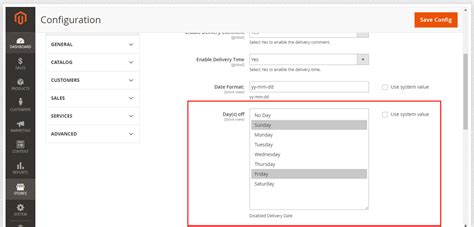 magento2 delivery date and time bootsgrid
