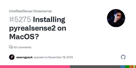 installing pyrealsense2 on macos · issue 5275 · intelrealsense