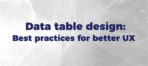 Data Table Design Best Practices For Better Ux Design Relax