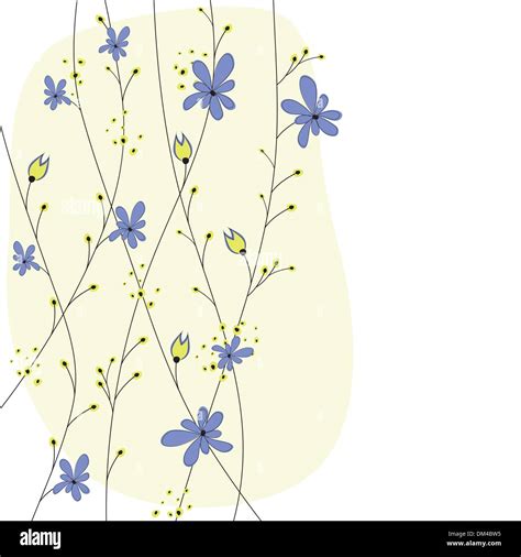 Abstract Background With Flowers Vector Illustration Stock Vector