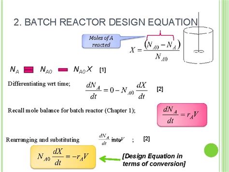 Ert 316 Reaction Engineering Chapter 2 Conversion Reactor