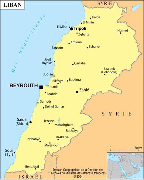 Carte Du Liban Plusieurs Cartes Du Pays Du Moyen Orient
