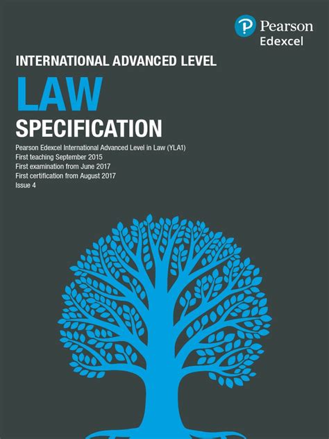 Pearson Edexcel Ial Law Specification Pdf Precedent Gce Advanced Level United Kingdom