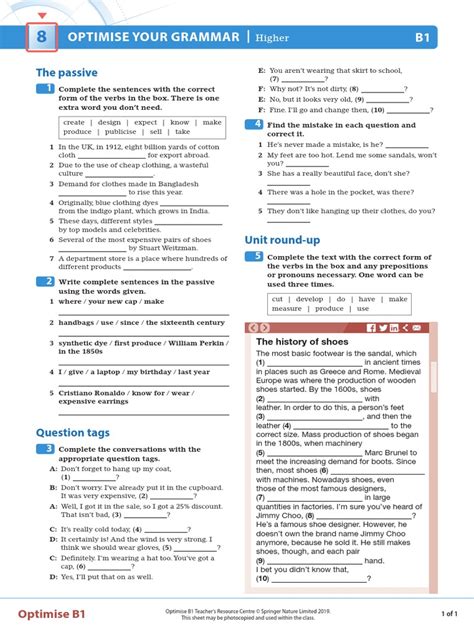 Opt B1 U08 Grammar Higher Pdf Shoe Softlines Retail