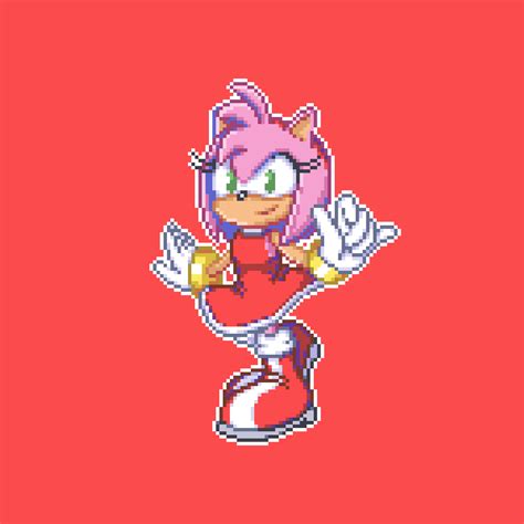 Some Amy Rose Pixel Art Oc Sonicthehedgehog