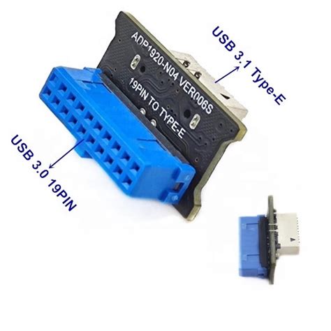 Wholesale USB 3 0 19Pin Male Header To USB Type E Socket Adapter Riser Card For Desktop Front