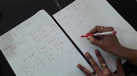 Inverse Of Matrix Using Elementary Row Operation Youtube