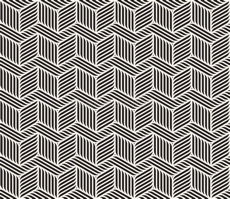 Vector Seamless Black And White Zig Zag Lines Geometric Pattern Stock