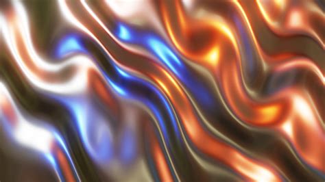 Liquid Chrome Waves Background Shiny Texture Of Metallic Pattern With