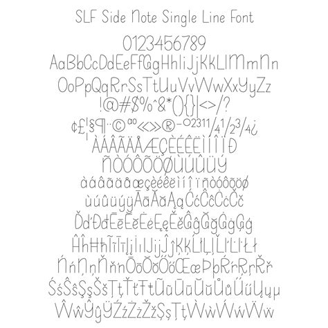 Single Line Font Slf Side Note Single Line Fonts