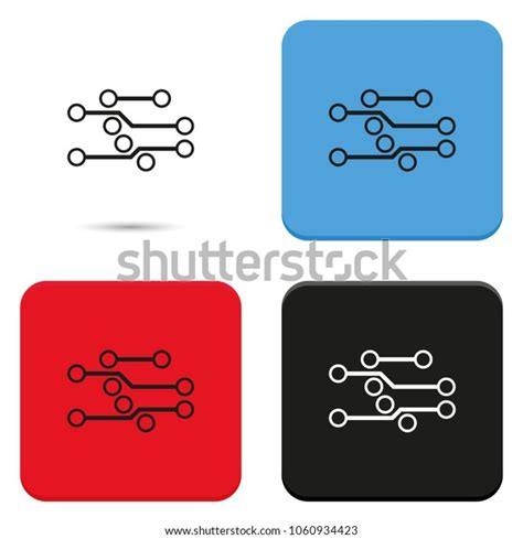 Circuit Board Flat Vector Icon Technology Stock Vector Royalty Free