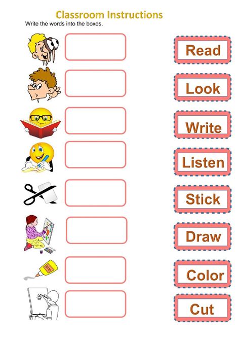 Classroom Instructions Worksheet Artofit