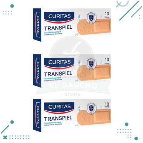 Curitas Transpiel Caja 10un Pack X3 Cajas El Gaucho Store