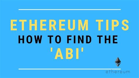 The Ethereum Contract Abi