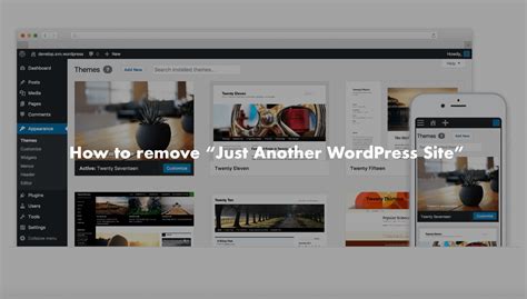 How To Remove Just Another WordPress Site