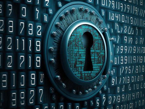premium photo internet security concept with keyhole and binary code